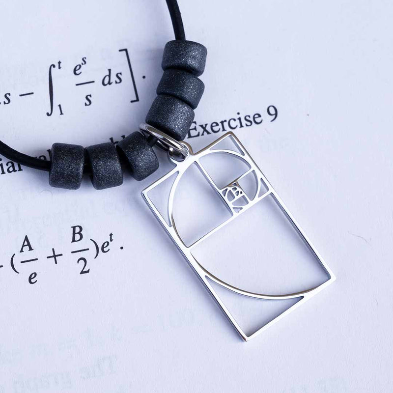 Fibonacci Necklace - Unique Science Jewelry - Boutique Academia