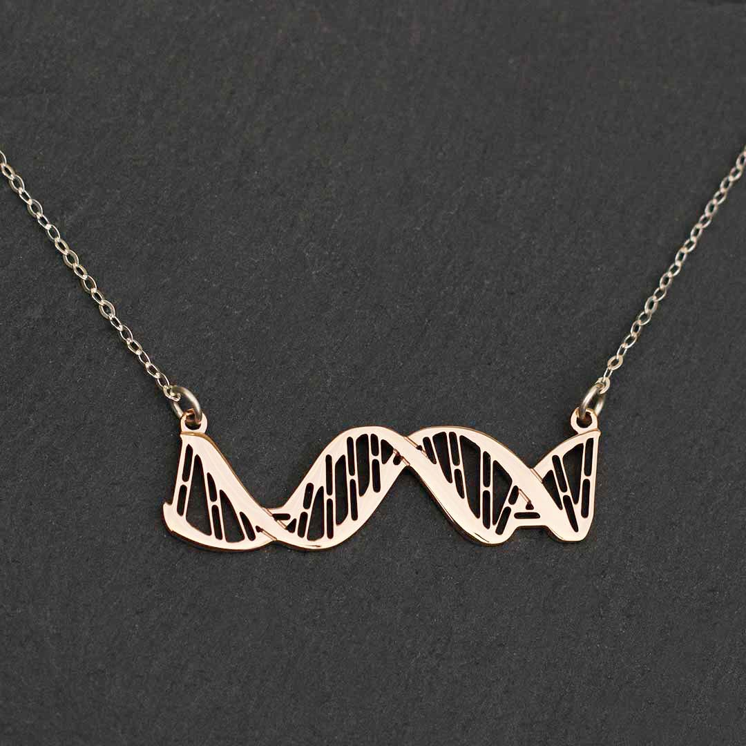 DNA Necklace - Horizontal Double Helix | Boutique Academia