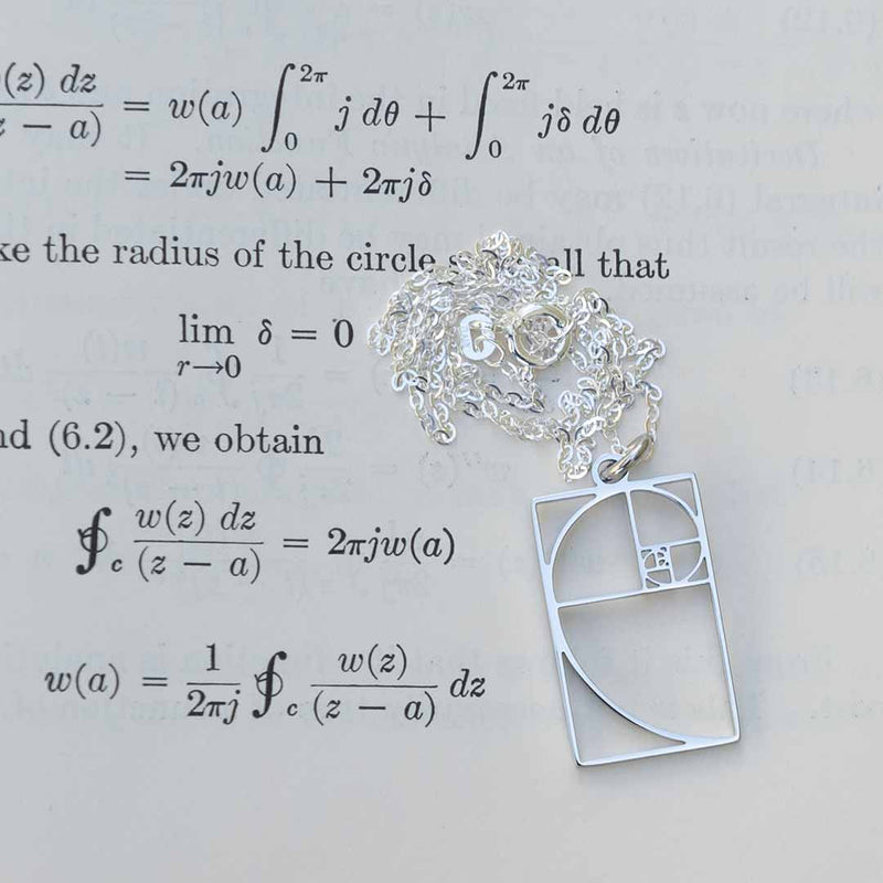 Fibonacci Necklace - Unique Science Jewelry - Boutique Academia