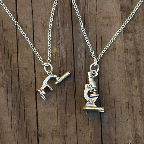 Microscope Charm Necklace | Science Jewelry - Boutique Academia